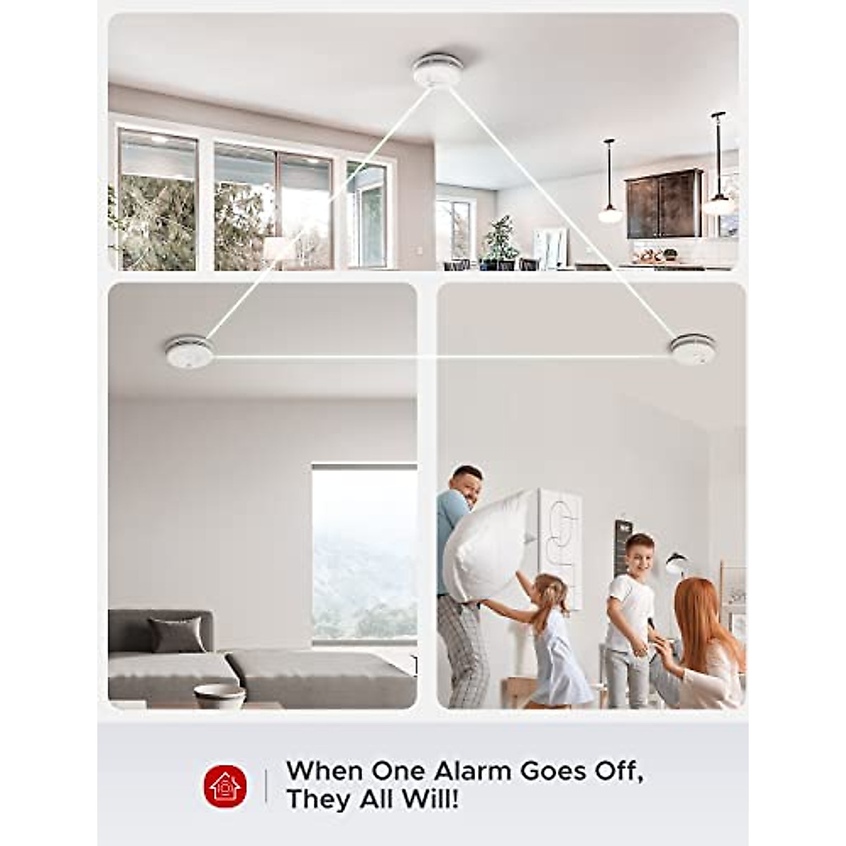 X-Sense AC Hardwired Combination Smoke and Carbon Monoxide Detector, Hardwired Interconnected Smoke and CO Detector Alarm with Replaceable Battery Backup, XP06, 3-Pack