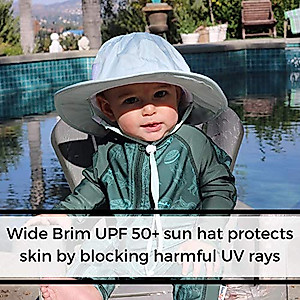 SwimZip Kid's Sun Hat - Wide Brim UPF 50+ Sun Protection Hat UPF 50+ Mint 8-14