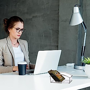 BESTonZON Tea Bag Organizer Acrylic Tea Bag Holder Clear Plastic Tea Box for Tea Bags Dispenser Office Supplies Crafts and Small Items