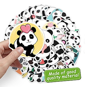 50 Pack Panda Cupcake Topper Panda Birthday Cake Decoration Cute Panda Themed Stickers (2 in 1) Baby Shower Kids Birthday Wedding Party Supplies