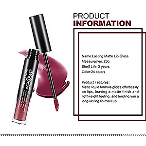 MAEPEOR Matte Liquid Lipstick Set 3PCS Velvety Lip Gloss Kit Long-Lasting Wear Non-Stick Cup and Not Fade Lipstick Makeup Set for All Skin Underton (3Colors Set 08)