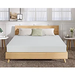 Green Tea Queen Mattress, 8 Inch Gel Memory Foam Queen Mattresses Cooling Mattress Pad, CertiPUR-US Certified Queen Size Mattresses for Kids/Adults, Bed-in-a-Box/Pressure Relieving, Queen