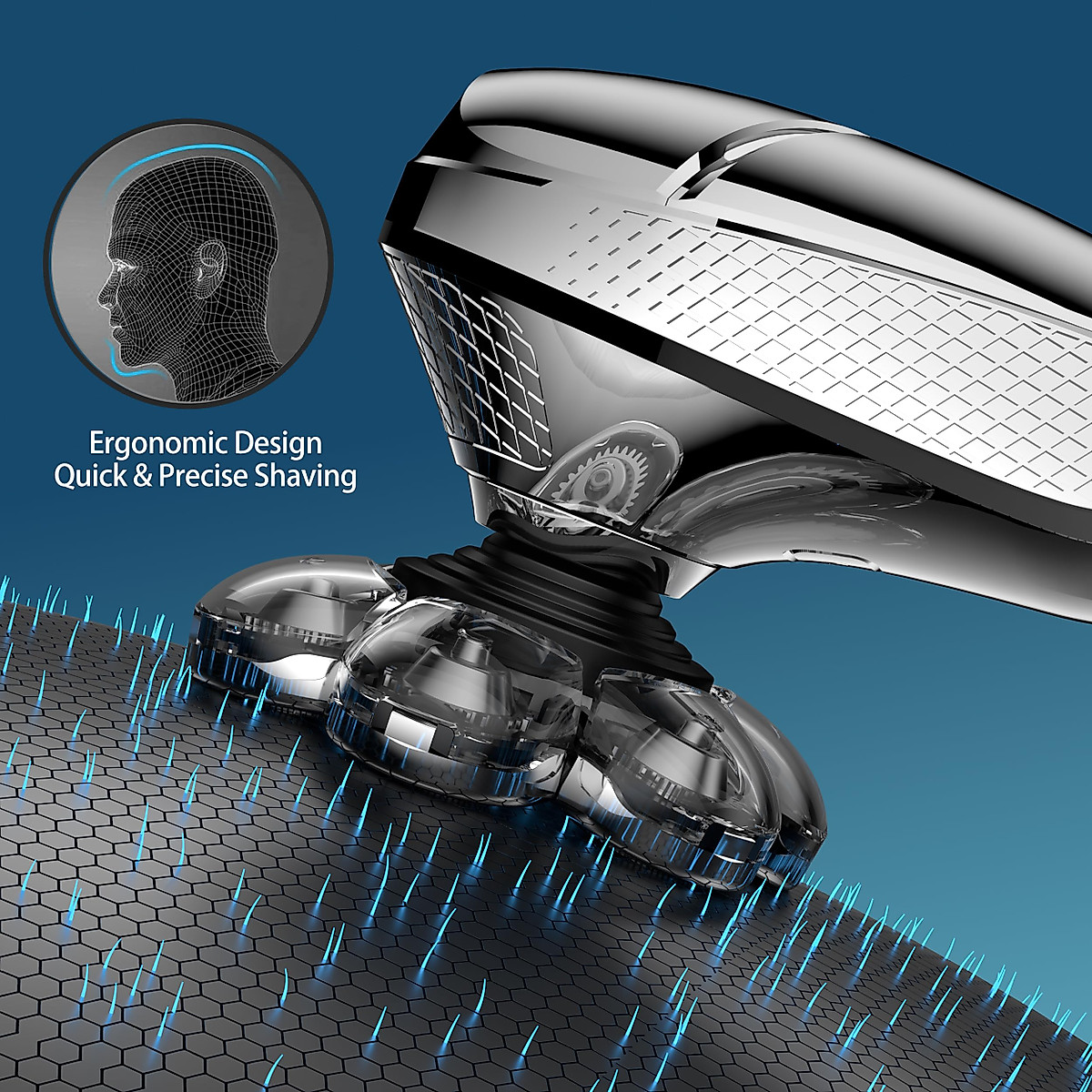 Silver Electric Head Razor for Bald Men - Bald Head Shavers