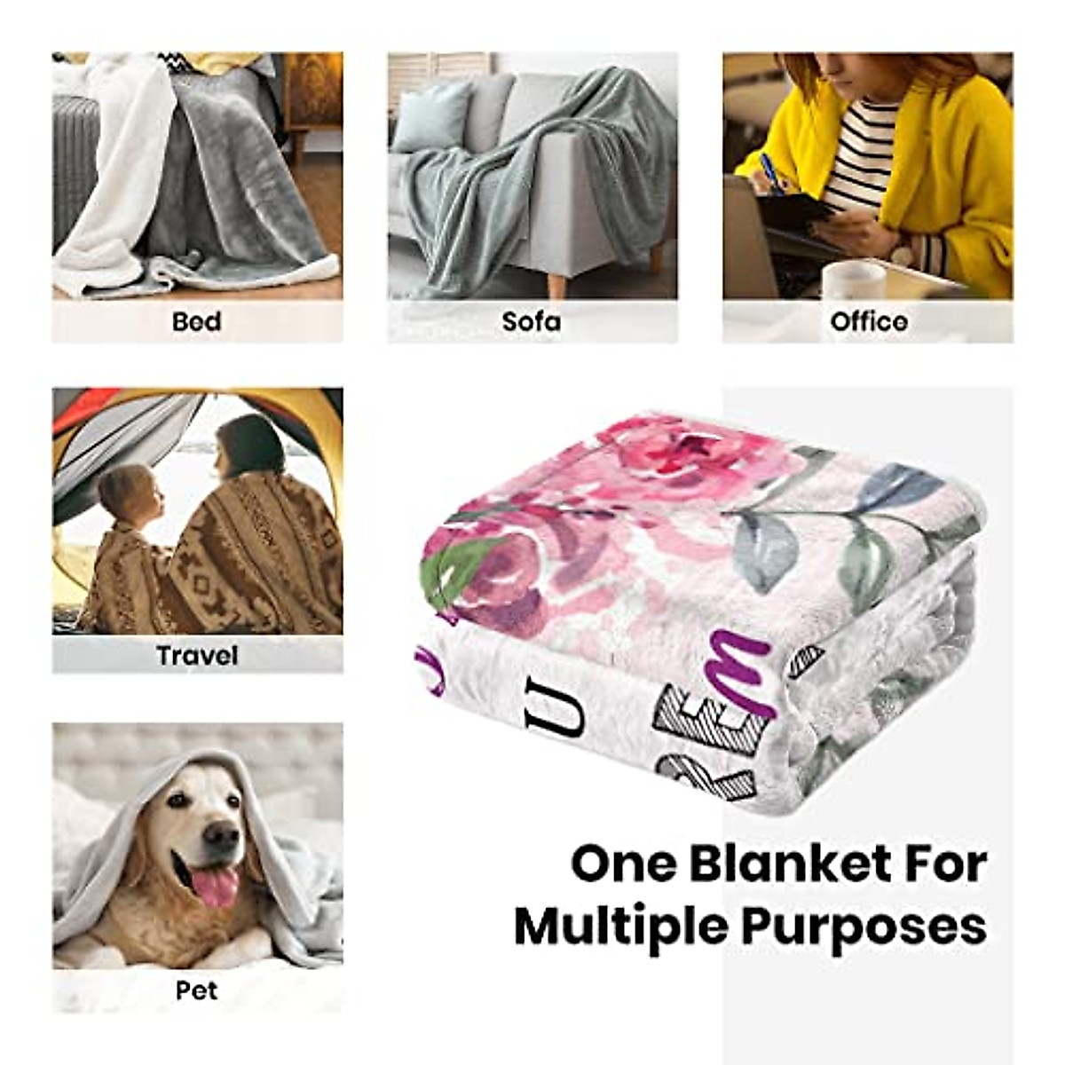 40th Birthday Gifts for Women Blanket 50" x 60", 40th Birthday Blanket for Women Turning 40, Wife Sister Mom Friends 1982 Birthday Gift