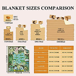 FROGS BLANKET-Cute Animal Soft Lightweight Food Flannel Blankets for Sofa Bed Travelling Camping Throw Warm Blanket Gift for Frog Lover Men Women（30''x40''for Baby/Pets）