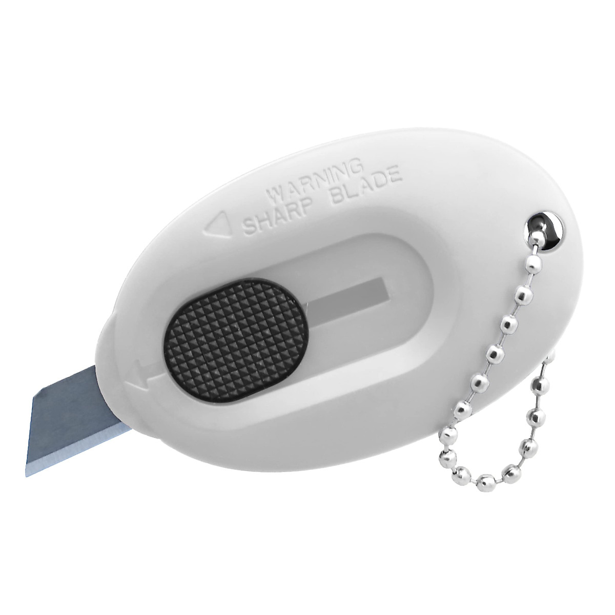 CMHX 4 PCS Mini Box Cutter Small Safety Retractable Utility Knife Blade Right Or Left Handed Finger Friendly Package Box Opener with Keychain Hole