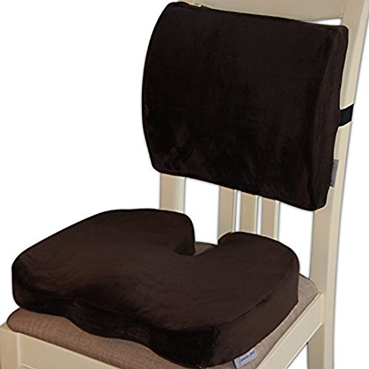 Visco Foam My Recommend Economic Seat Cushion Great for Office Chair, Car Seat, Wheel Chair, 3 lb, Brown