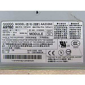 IBM XSeries 346 625W Hot Plug Server Power Supply 74P4411 74P4410 Astec AA23260 (Renewed)