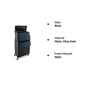 WORKPRO 24.5 Inch 5-Drawer Rolling Tool Chest with Wheels, Sliding Metal Drawer Rolling Tool Storage Cabinet, Removable Toolbox Organizer for Workshop, Garage