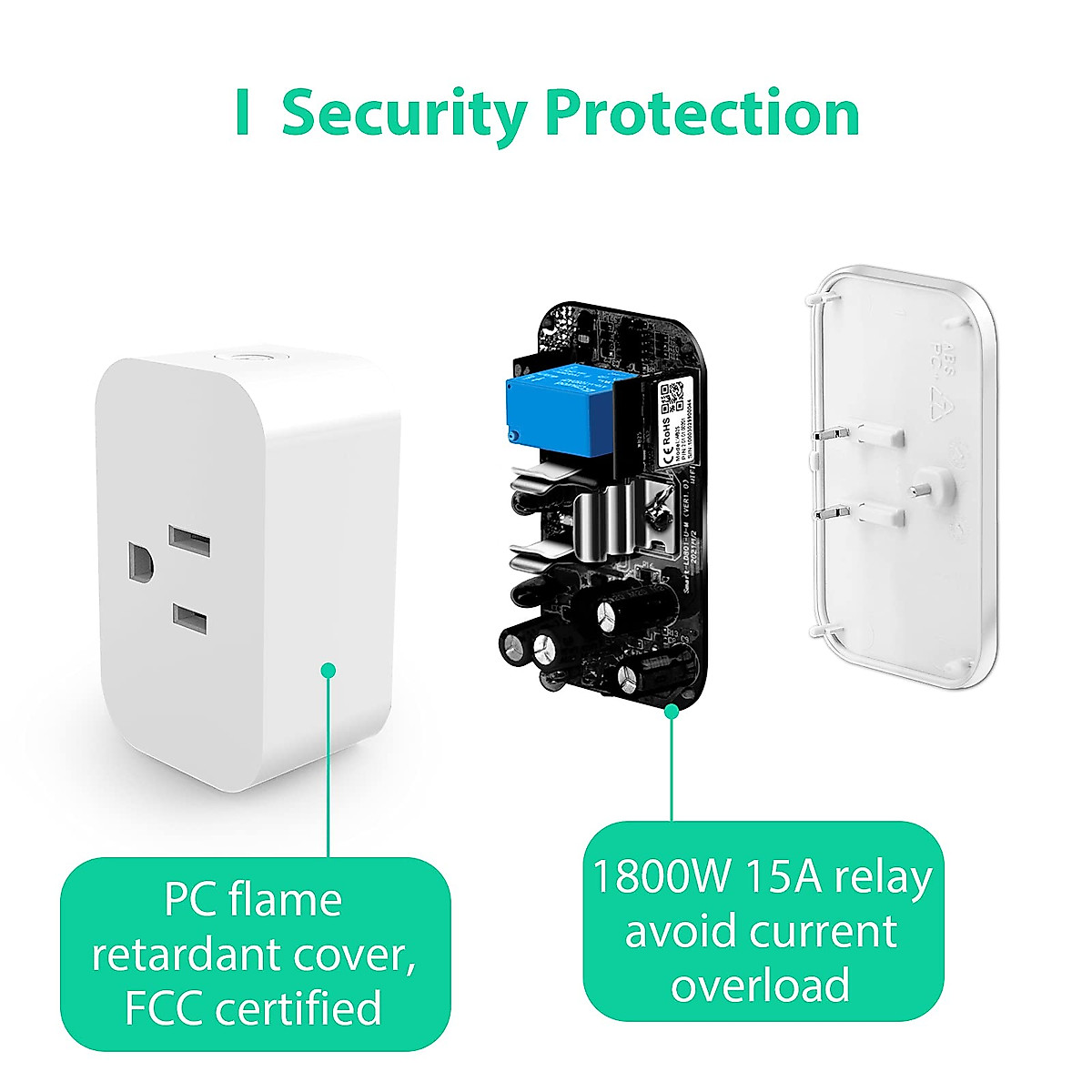 Cibou Smart Plug Mini 15A 4Pack, Work with amazon Alexa,Google Home Assistant Nest,compatible wireless&bluetooth,Voice and Android&IOS APP Control to Outlets,WiFi Switch,Remote Socket,Timer Device,FCC