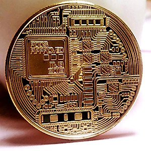 Gruyu Bitcoin Copper Round Bitcoin Coin Pure Limited Copper Bitcoin Collectors Coin (Gold)
