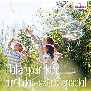 Non Toxic Bubble Mix Solution Huge Bubbles powder concentrate refill for Giant bubble Wands and Machines Safe for Kids and Pets on Summer Outdoor Birthday Fun Party Activity dog edible