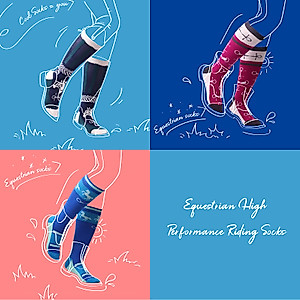 Harrison Howard 3 Pairs Premium Quality Equestrian Riding Socks for Horse Riding &Tall Boot Knee High Socks for Women