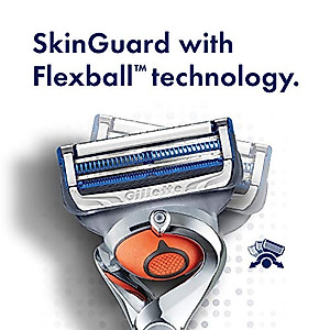 Gillette SkinGuard Men's Razor Flex Handle + 4 Blade Refills