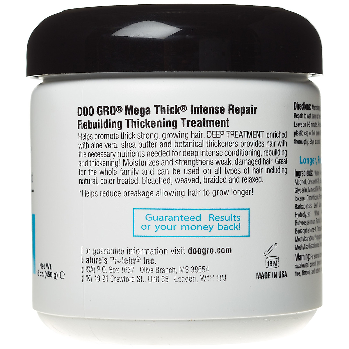 Doo Gro Mega Thick Rebuilding Intense Repair Thickening Treatment, 16 Ounce