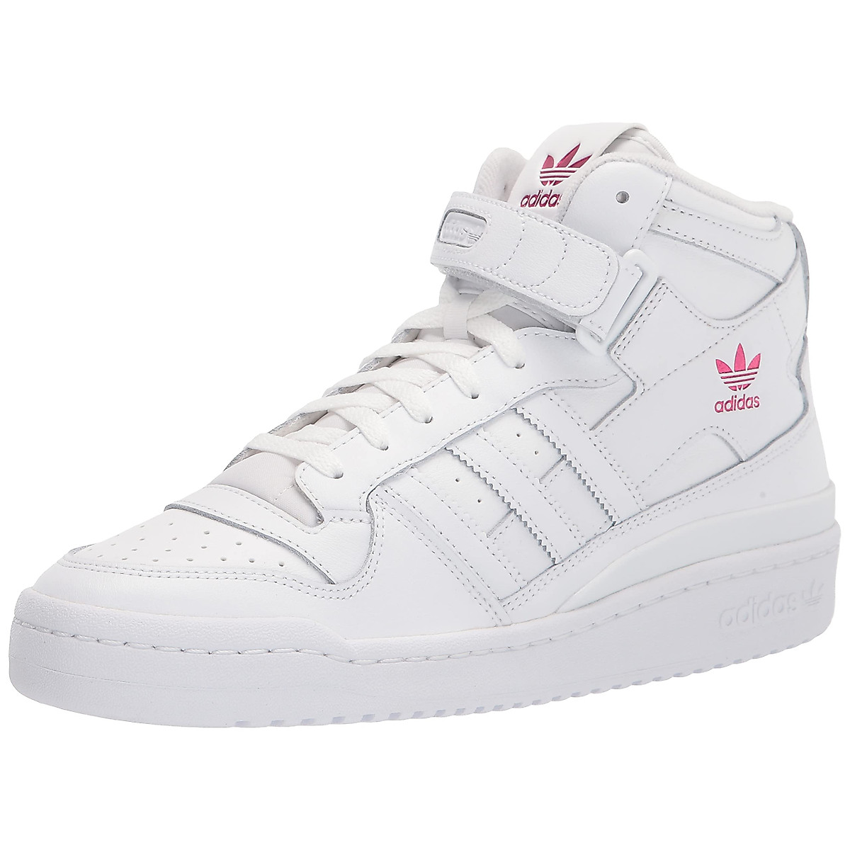 adidas Originals Women's Forum Mid Sneaker, White/White/White, 9