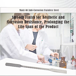 A2Z-SQRD4-7 Stainless Steel Double Ended Micro Lab Spatula Sampler, Square & Round End, 7" Length, 4/Pack