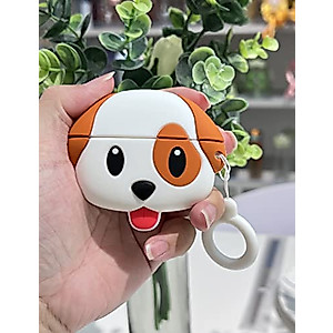 Cute Case Design for Apple AirPods Pro Anime Monster Cartoon Cool Kawaii Cover Silicone Shell Anti-Fall Cases with The Keychain for AirPods Pro 2019 for Women Men (AirPods Pro, Dog)
