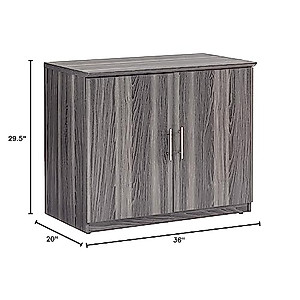 Mayline MSCLGS Medina 2-Door Storage Cabinet, 36"W, Gray Steel Laminate