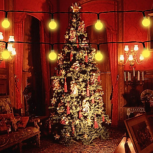 XUNATA 16ft Solar String Lights, Flexible Waterproof 20 LEDs White Ball Lights for Indoor Outdoor Home Patio Lawn Garden Party Holiday Decorations(Warm White)