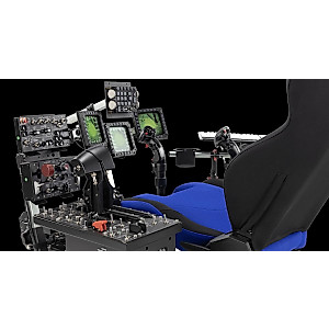 SimFab Modular Flight Simulator Cockpit For Combat Simulation. DCS Edition. Compatible With Thrustmaster Warthog, WinWing, VirPil, VKB And Alike Controls. Upgradable To General Aviation, Space Sim Or Sim Racing. (black seat)