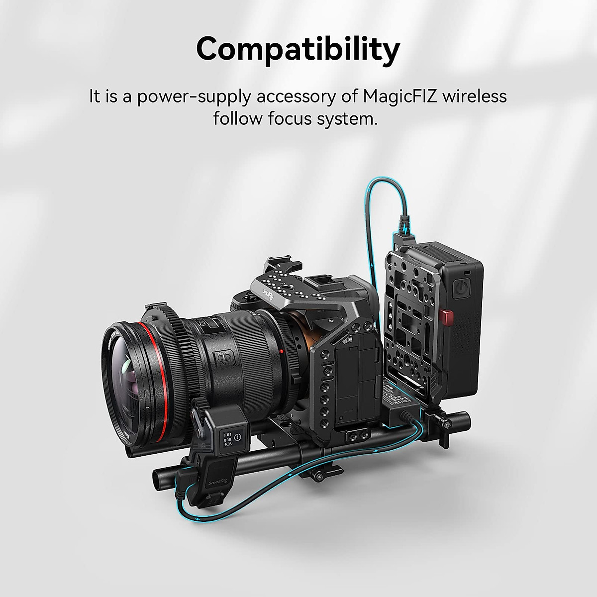 SMALLRIG D-Tap to USB-C Power Cable, Power-Supply Accessory of MagicFIZ Wireless Follow Focus System, Supports Fast Charging & Short Circuit Protection - 3266