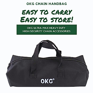 OKG Security Chain - 3.6 ft x 0.36" (9mm) Heavy Duty Chain - Special Hardened Alloy Steel Cut Proof Chain - Premium Anti Theft Garage Chain, E-Bike Chain, Motorcycle Lock Chain, Fence Gate Chain, etc.