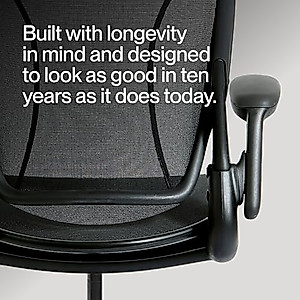 World One Ergonomic Desk Chair for Home Office, Height Adjustable Rolling Chairs for Desks, Black Mesh Office Chair with Built in Lumbar Support, Office Task Chair for Men Women…