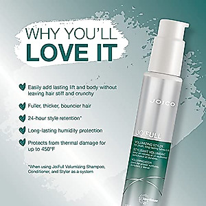 JoiFULL Volumizing Styler | For Fine, Thin Hair | Add Instant Body | Long-Lasting Volume & Texture | Protect Against Pollution | With Rice Protein & Bamboo Extract | 3.38 Fl Oz