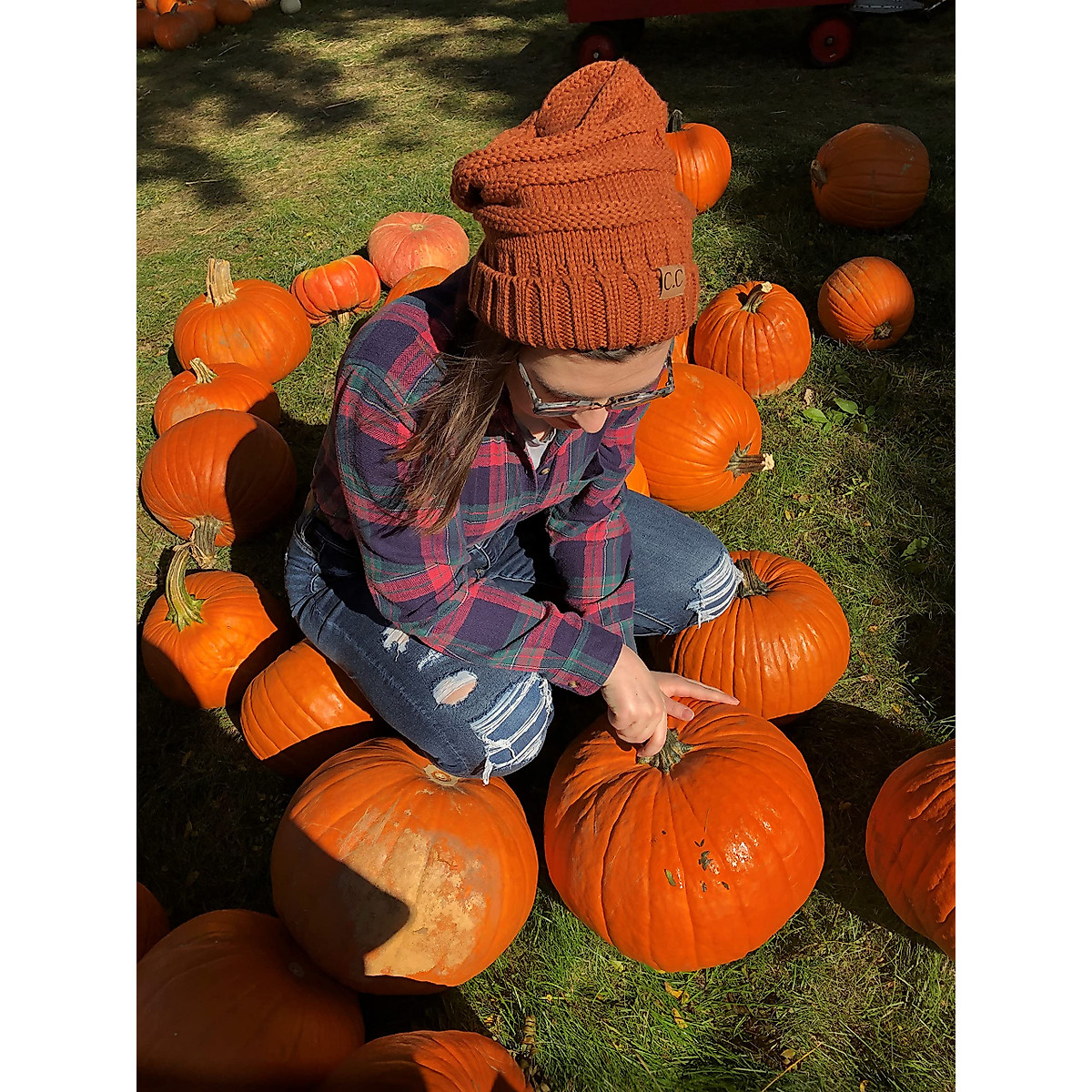Funky Junque Oversized Slouchy Beanie - Rust