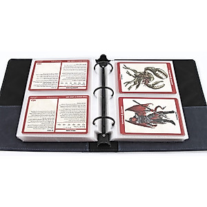 Forged Dice Co. 2 Pocket Pages Pack of 30-3.75" x 5.25" Pocket - 6" x 8" Page Size - Fits Mini Binder 3 Ring Binders Planners and Monster Card Binder - Holds Monster Cards 3.5x5 Index Cards Coupons