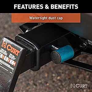 CURT 23504 Right-Angle Trailer Hitch Lock, 5/8-Inch Pin Diameter, Fits 2 or 2-1/2-Inch Receiver