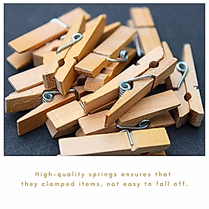 Mini Clothes Pins for Photo, Mini Clothespins, Wooden Small Clothes Pin, Tiny Decorative Clothespin for Little Baby Shower Photos Clips Pictures Crafts Display, Pack of 120