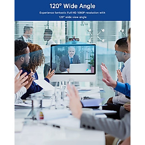 Webcam with Microphone, 1080P 30fps HD Webcams, USB 2.0 Computer Webcam, 3D Noise Reduction and Automatic Gain Web Cam for PC Mac Laptop Desktop,Video Calling, Online Classes and Video Conference