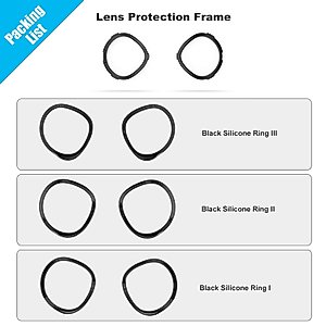 M AMVR [Pro Version] Lens Anti-Scratch Ring Protecting Myopia Glasses from Scratching VR Headset Lens Compatible for Meta Quest 2, Quest, Rift S or Meta Go, with Preventing Light-Leaking Design