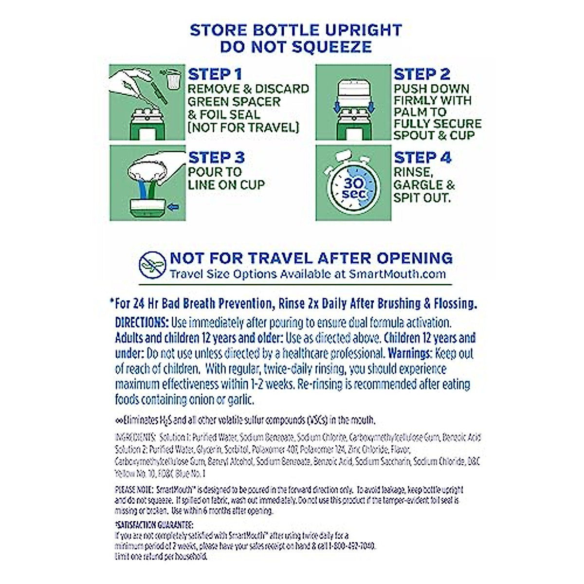 SmartMouth Activated Dry Mouth Mouthwash, Dry Mouth and Bad Breath Relief, Mint, 16 fl oz, 3 Pack