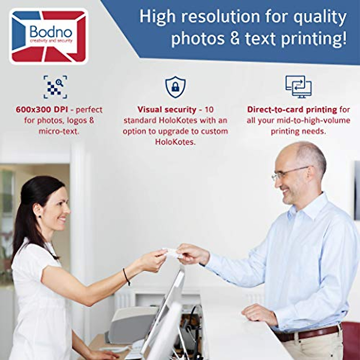 Magicard 600 Dual Sided ID Card Printer & Complete Supplies Package with Bodno ID Software - Gold Edition