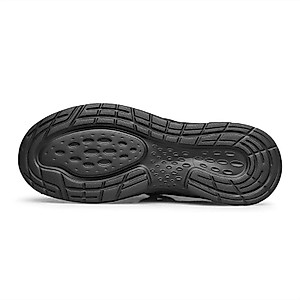 vibdiv Mens Non Slip Walking Sneakers Shoes - Lightweight Breathable Casual Mesh Slip on Running Shoes Comfortable for Men (AllBlack, Adult, Men, Numeric_10, Numeric, us_Footwear_Size_System, Medium)