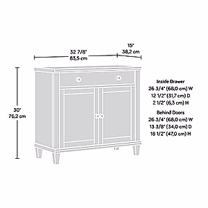 Sauder Hammond Library Base, L: 32.87" x W: 15.04" x H: 30.0", Emery Oak Finish