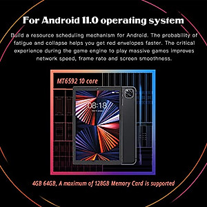 Luqeeg 10.1 Inch Tablet, 1080P Full HD Tablet, 1080x1920 IPS Touchscreen, 11, 4GB+64GB, 8MP+13MP, Type C, 8000mAh Fast Charging Battery