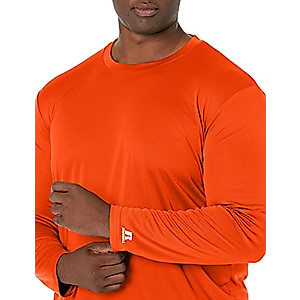 Russell Athletic Men's Long Sleeve Performance Tee, Burnt Orange, X-Large