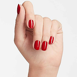OPI Nail Lacquer, Opaque & Vibrant Crème Finish Red Nail Polish, Up to 7 Days of Wear, Chip Resistant & Fast Drying, Big Apple Red, 0.5 fl oz
