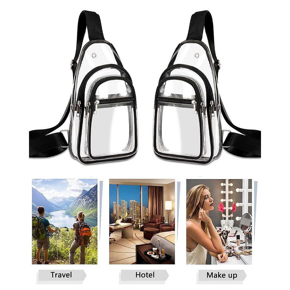 Sling Bag for Women Fanny Pack Crossbody Bags for Women Chest Bags Cross Body Purse PU Shoulder Backpack