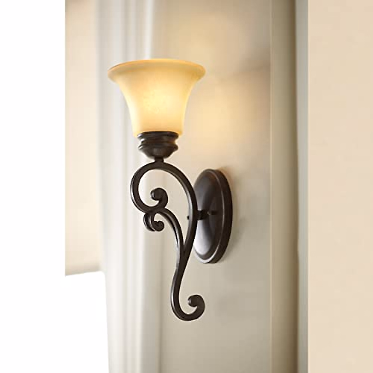 Designers Fountain 81801-FSN Mendocino Wall Sconce, Forged Sienna