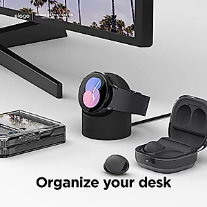 elago GW2 Stand Compatible with Samsung Galaxy Watch 6 Series / 5 Charger Stand (40, 44mm) / 5 Pro Charger Stand (45mm) 2022-2023 - [Black] [Charging Cable Not Included]