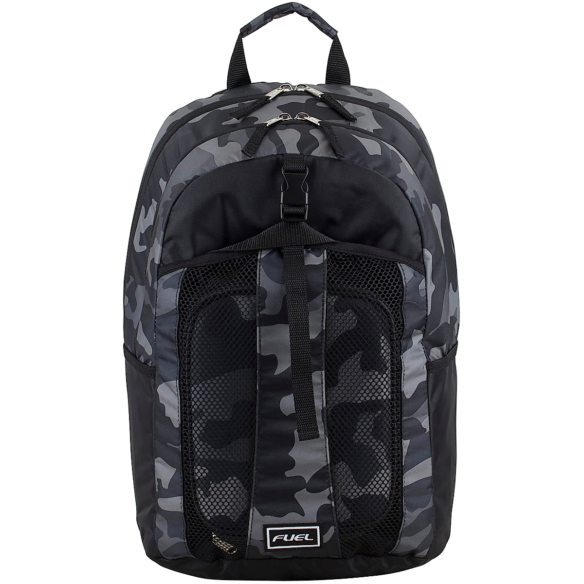 FUEL Lunch Backpack Set Teens Student Water Resistant Bookbag Bag Soft Reusable Insulated Cooler Lunch Box Thermal Travel Office Lunch Bag, Grey Camo