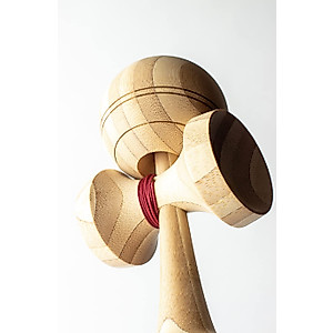 Sweets Kendamas Bamboo Boost Kendama - Natty Engraving, Improves Hand Eye Coordination, Reflex, Perfect for Beginners, Extra String Accessory Quick Start Bundle
