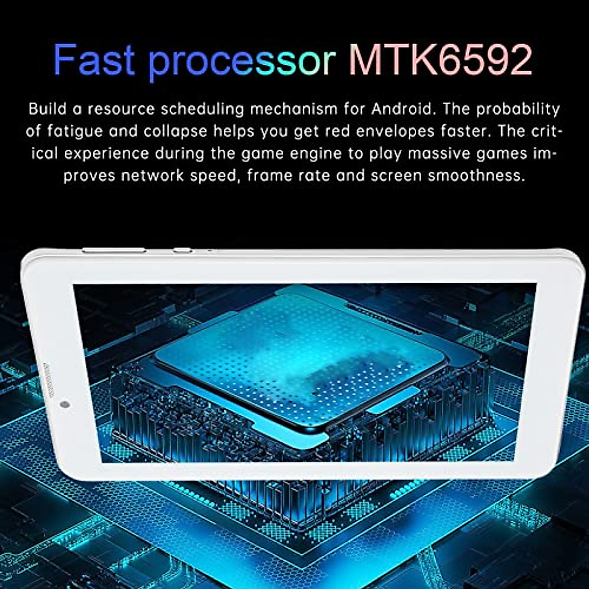 Tablet, 7inch Gaming Tablet, Portable HD Tablet PC,2GB RAM 32GB ROM,5G WiFi Octa Core Tablet, 5000mAh Office Tablet for Work Study (Red)