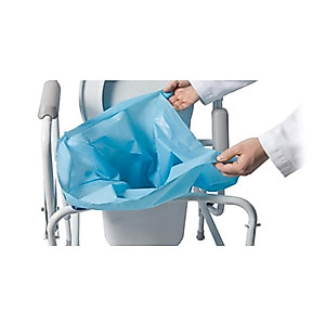 Sani-Bag+ by Cleanwaste Commode Liners, 25 Individually Wrapped Liners Sanitary-for Home Hospice Self Contained Waste Disposal, Absorbent Liner w/Gel Powder to Solidify Liquids, Odor Free Spill Proof