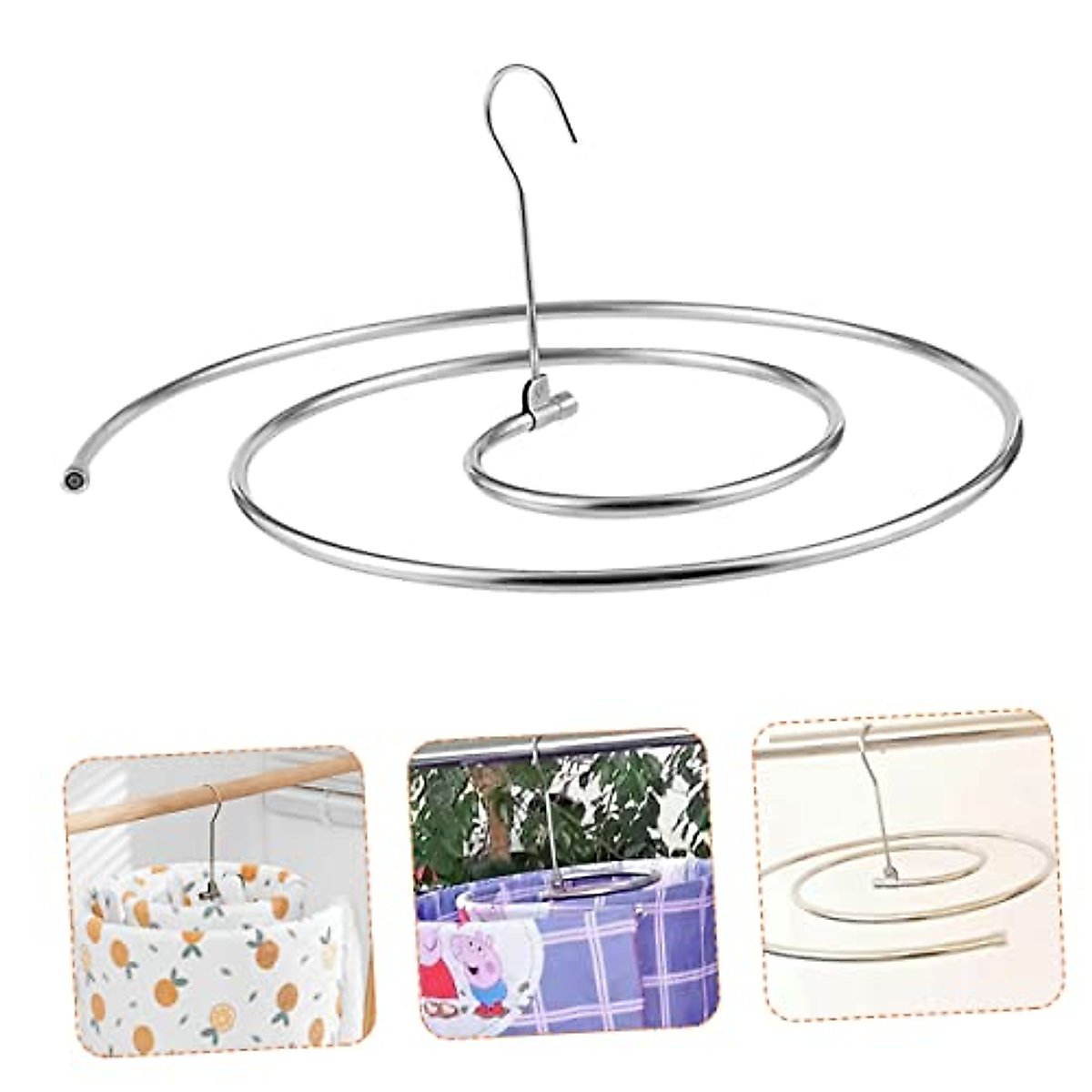 GARVALON Bed Linen Drying Rack Collapsible Clothing Rack Laundry Drying Rack Collapsible Folding Hangers 2pcs Blanket Hanging Rack Blanket Dryer Rack Spiral Sheet Dry Hanger Blanket Rack